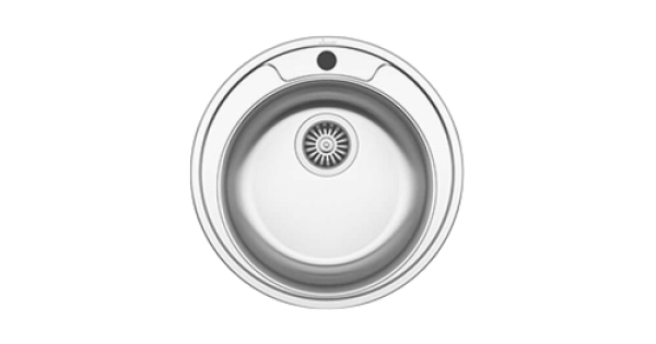 Chiuveta pentru Bucatarie Rotunda Sanobi, Inox Alimentar, 490 mm ...